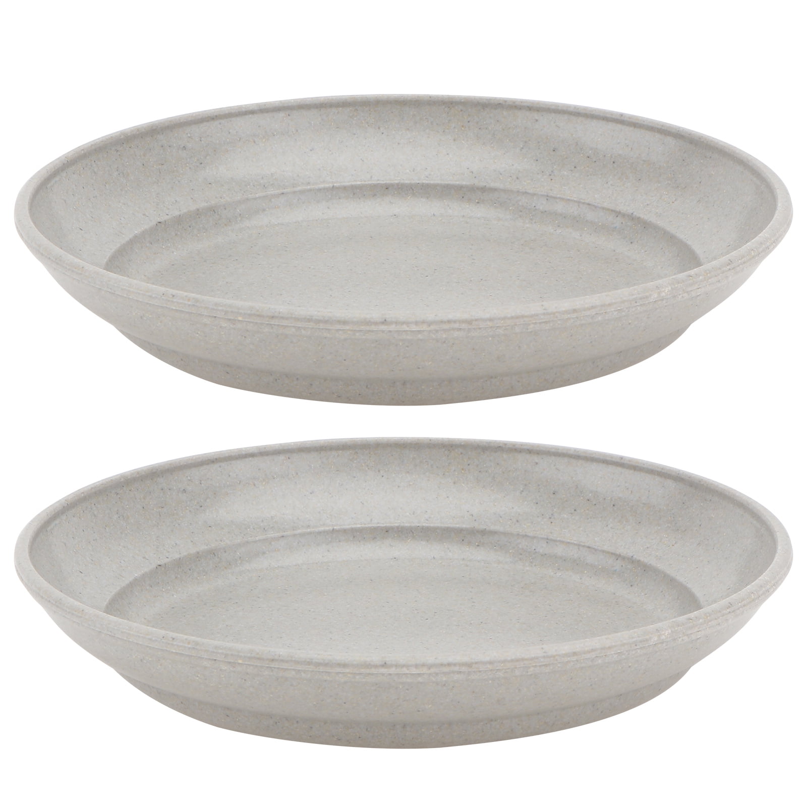 Qumonin Plastic Plant Saucer Tray - 2pcs Grey Flower Pot Tray for ...