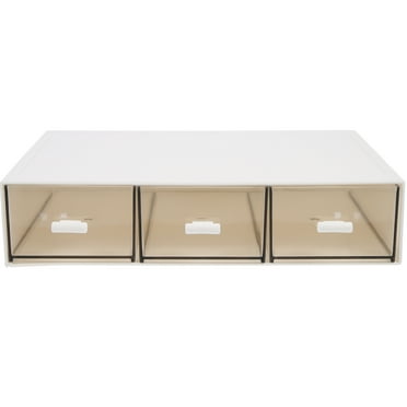 7 Clear Plastic Drawer Organizers - Stackable Units for Office/Bathroom ...