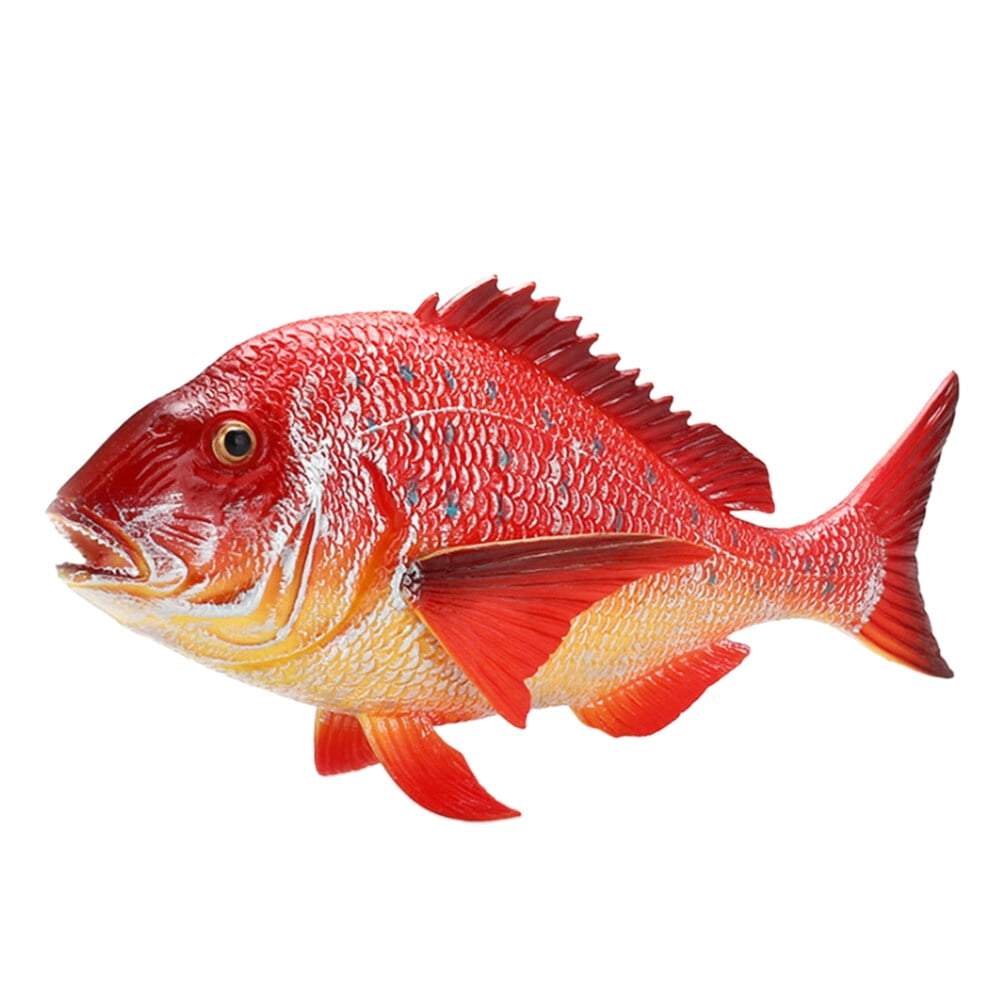 Qumonin Red Snapper Toy Fish Model for Kids - Safe Artificial Marine ...