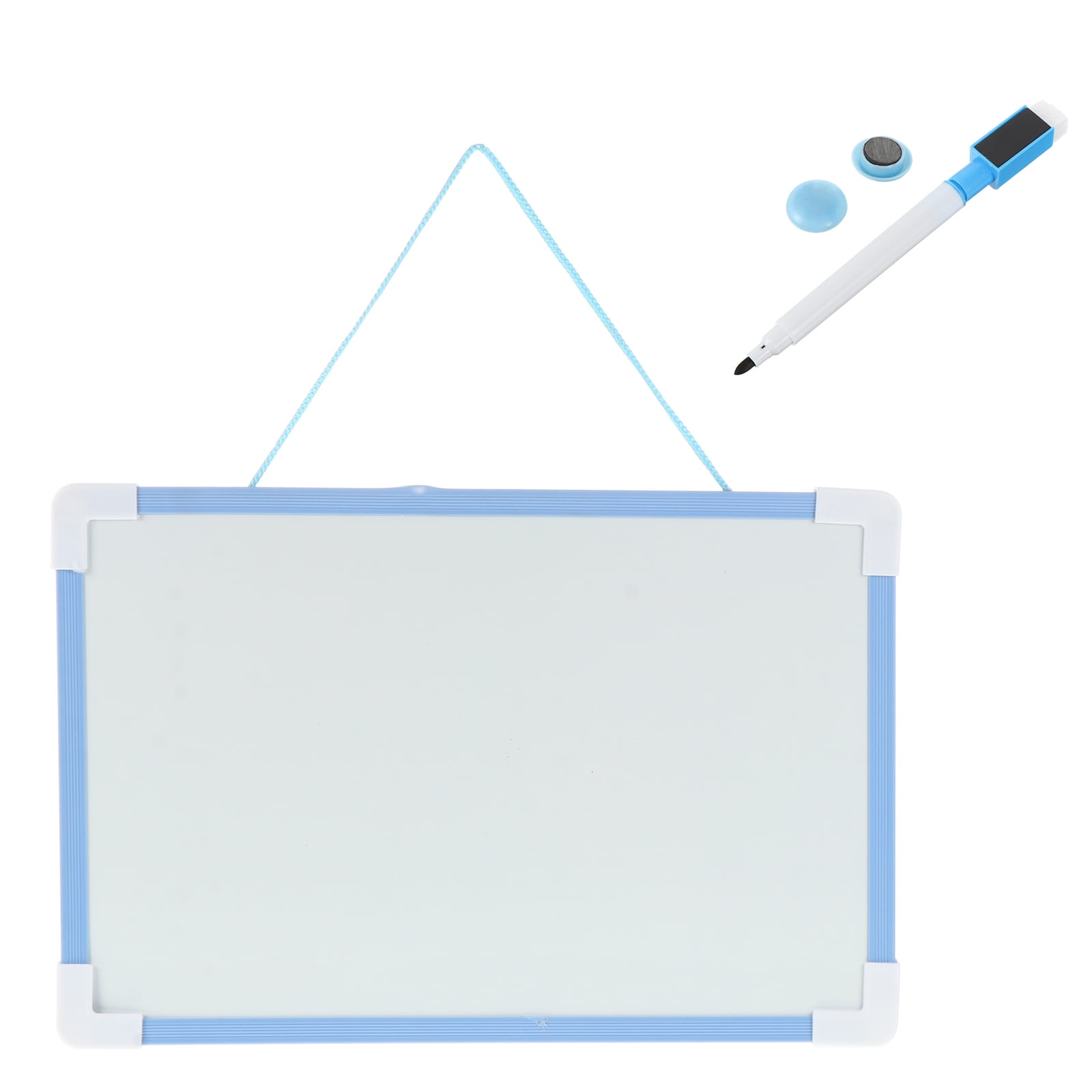 Qumonin Small Magnetic Whiteboard for Kids Drawing & Memo (Blue ...