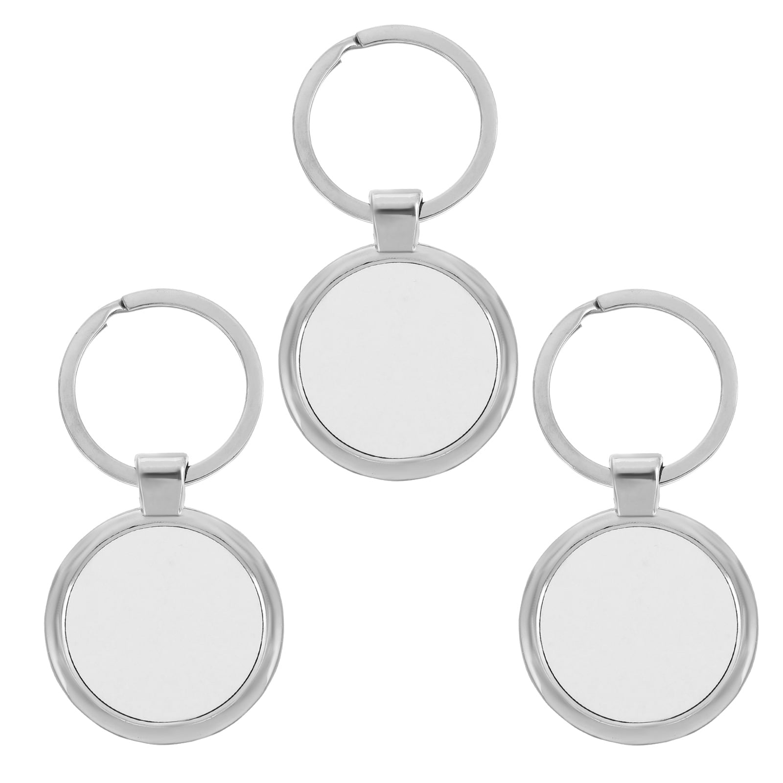 ADDHAT Blank Keychain Tag Metal 3Pcs - Walmart.com