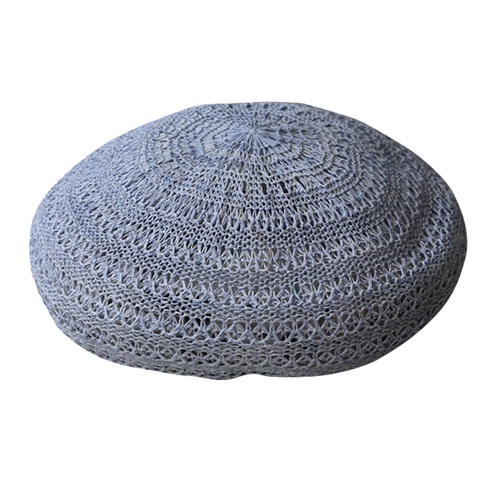 Qumonin Women's Straw Hat Bohemia Woven Beret French Style Cap Berets ...