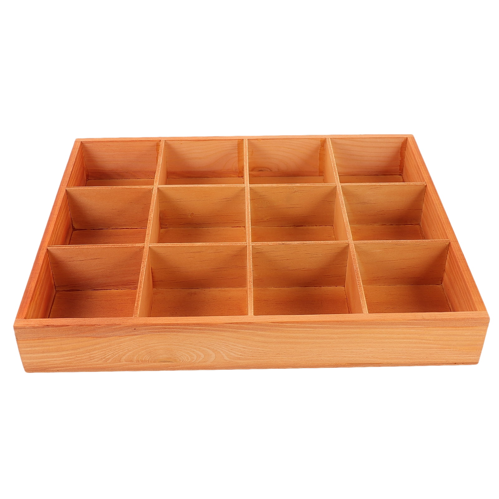 Qumonin Wooden Storage Divider Box with 12 Compartments - Walmart.com