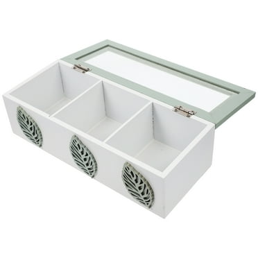 RoyalHouse BPA Free Acrylic Tea Box Organizer, Tea Bag Holder with 6 ...