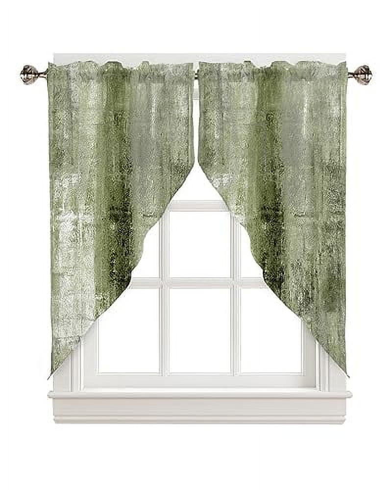 Qumstemily Sage Green Swag Curtains for Living Room/Bedroom Oil Modern ...
