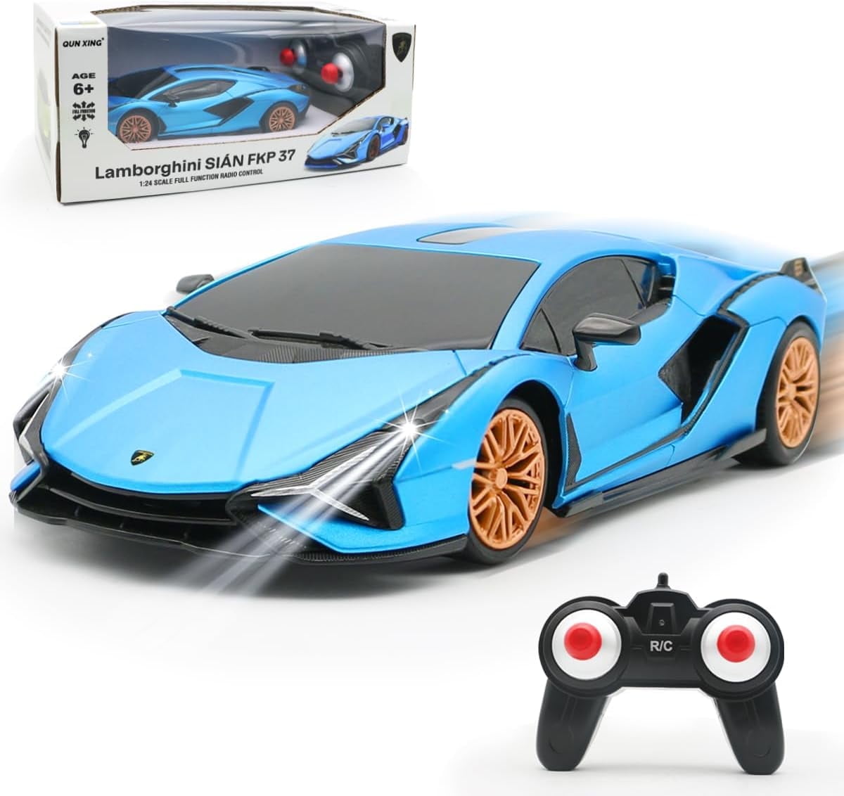 Qun Xing Remote Control Car 1:24 Lamborghini Officially Licensed 2.4GHZ ...