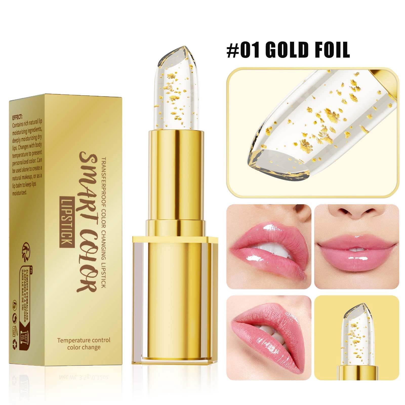 QunYou Color Changing Lipstick Foil Moisturizing Gloss Lip Deep ...