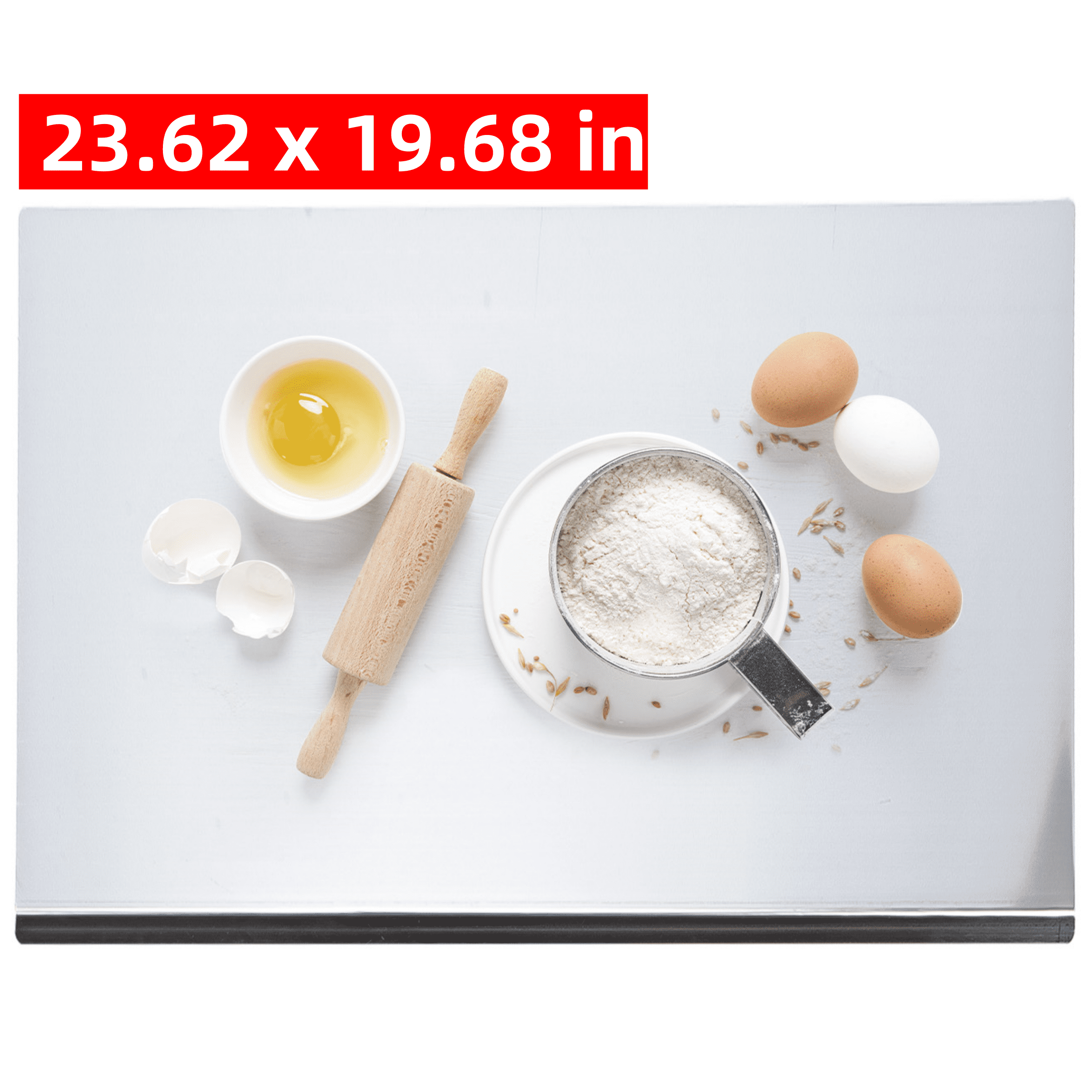 Qunbio 23.62'' x 19.68'' Stainless Steel Chopping Board, Large Metal ...