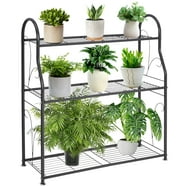 Miumaeov 3 Tier Iron Plant Stand, Balcony Shelving, Metal Shoe Rack and ...