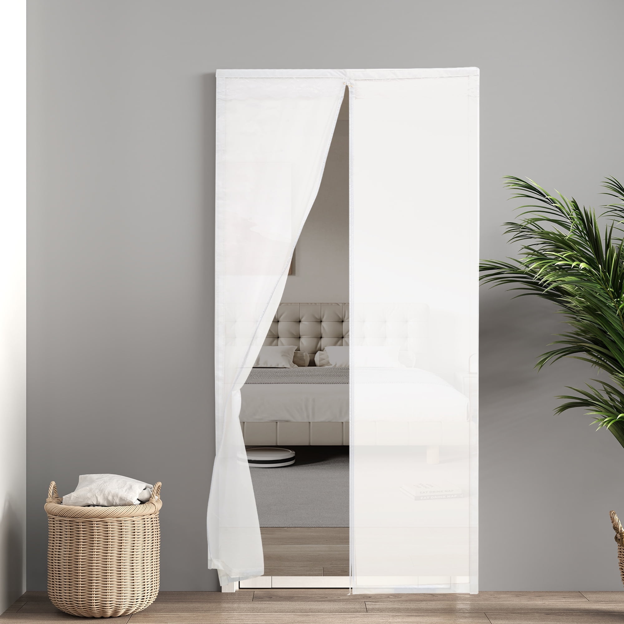 Qunbio Insulated Door Curtain, Magnetic Thermal Door Cover, Self ...