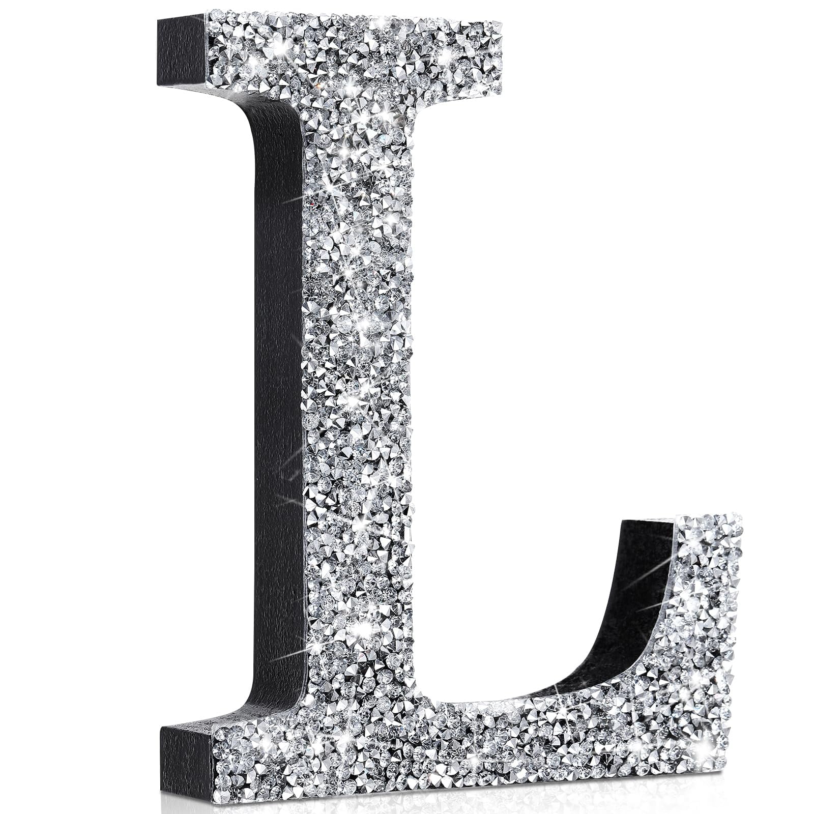 Qunclay 12 Inch Silver MSF2 Bling Letters Crystal Diamond Letters ...