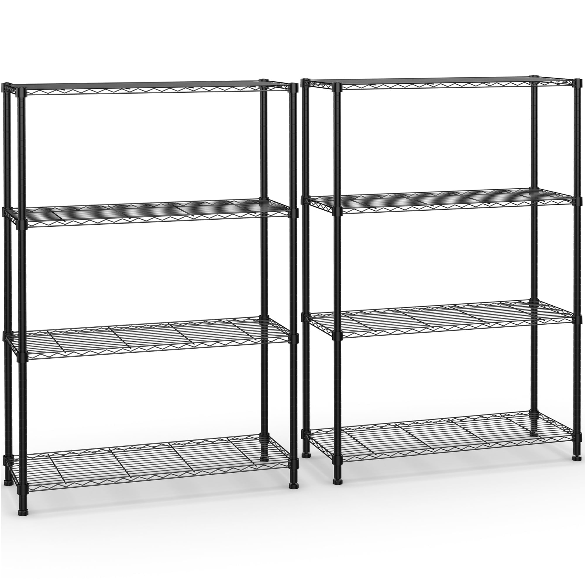 Qunler 2 Pack 4-Tier Storage Shelf Unit 54"H x 36"W x 14"D, Garage NSF ...