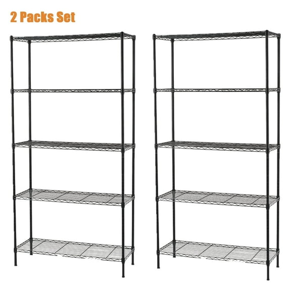 5 Tier Metal Shelving Unit Adjustable Wire Storage Shelves NSF Metal ...
