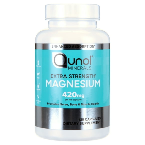 Qunol Magnesium Capsules 420mg, High Absorption Magnesium Supplement ...