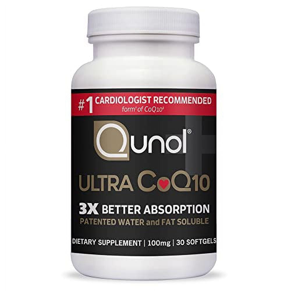 Qunol Ultra CoQ10 100mg, .. 3x Better Absorption, Patented .. Water and ...