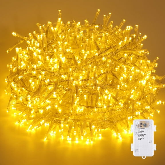 Battery Operated Christmas Lights, 33 FT 100 LED Mini String Lights ...