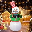 Giant Christmas Airblown Shivering Snowman Inflatable Outdoor Yard ...