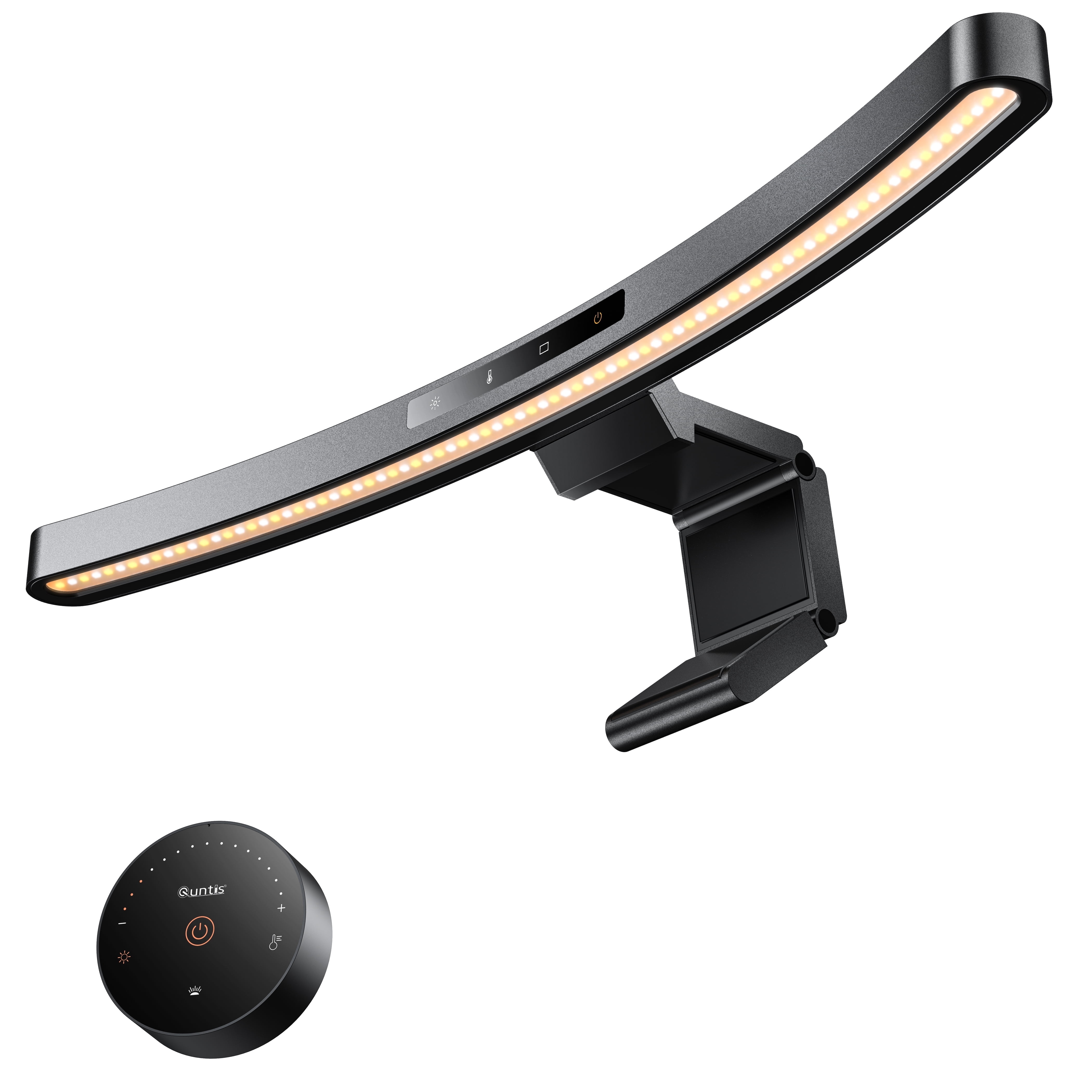 Quntis Curved Monitor Light Bar with Wireless Remote, Monitor Auto ...