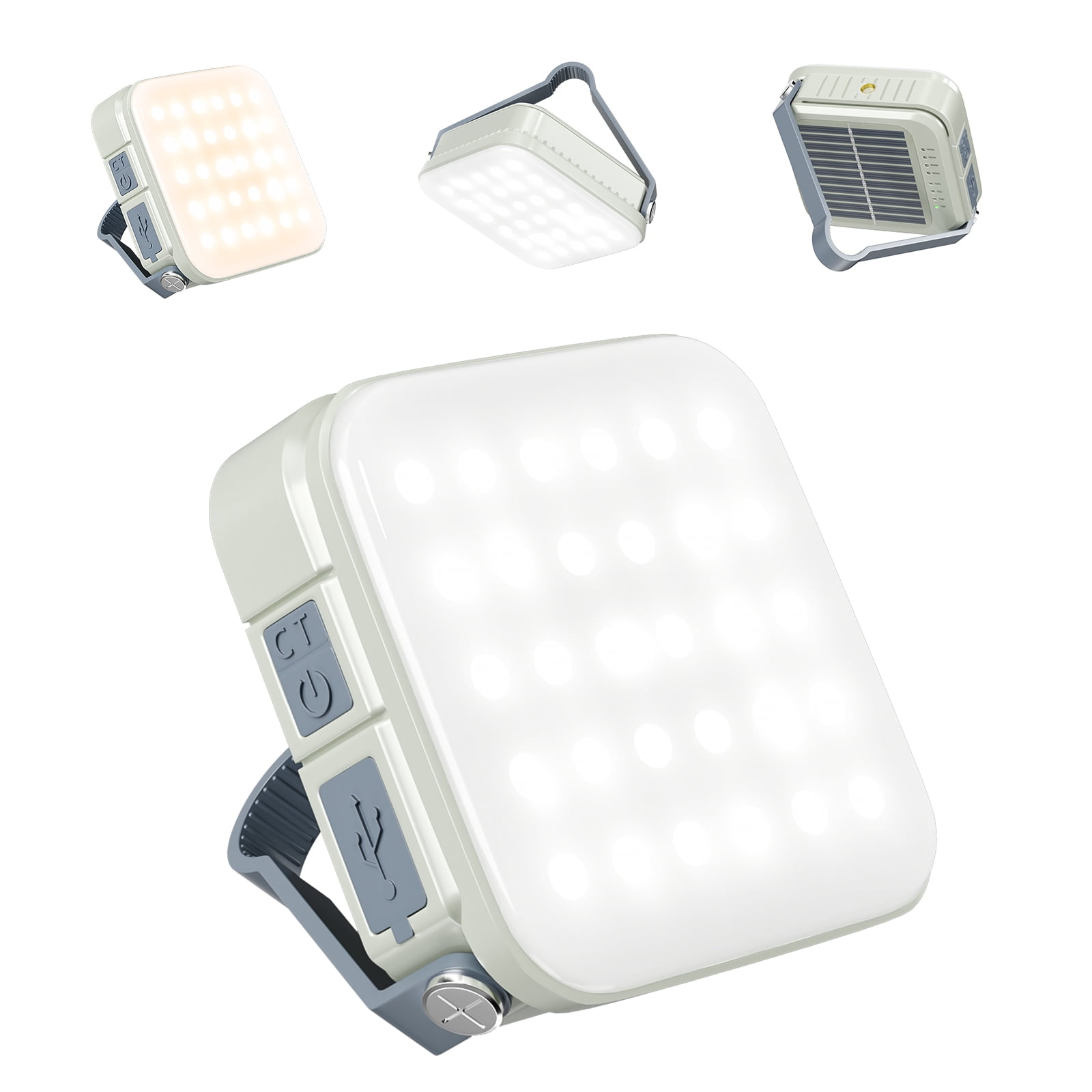 Quntis Solar Camping Lamps, 4400mAh Rechargeable Camping Light 4 ...