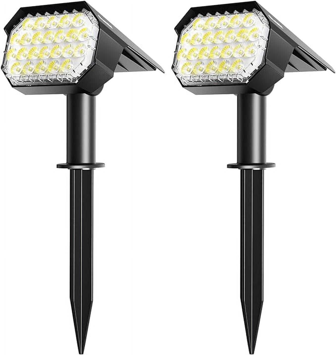 Quntis Solar Spotlights Outdoor, 28 LED, IP67 Waterproof, 3 Modes, USB ...