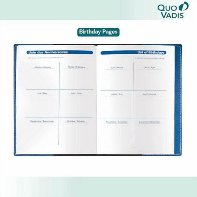 Quo Vadis 2026 Refill for Notor - Daily Planner - Bi-Lingual (EN/FR ...