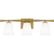 Akron 4 Light Matte Black with Gold Brass Industrial Bathroom Vanity ...