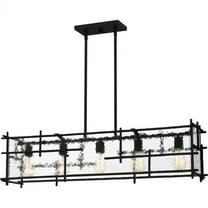 5 Light Linear Chandelier In Rustic-Industrial-Scandinavian Style 36 ...