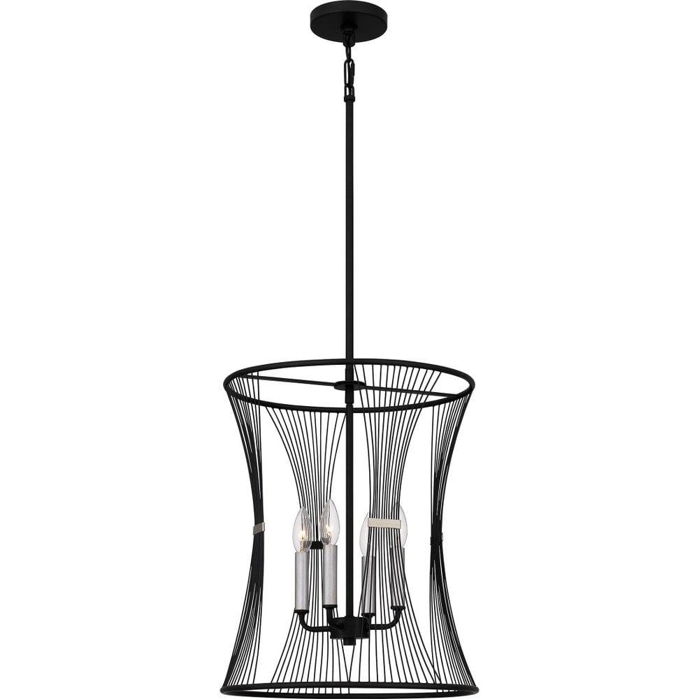LEI2816MBK Quoizel Lighting Leiland - 4 Light Pendant-20.25 Inches Tall ...