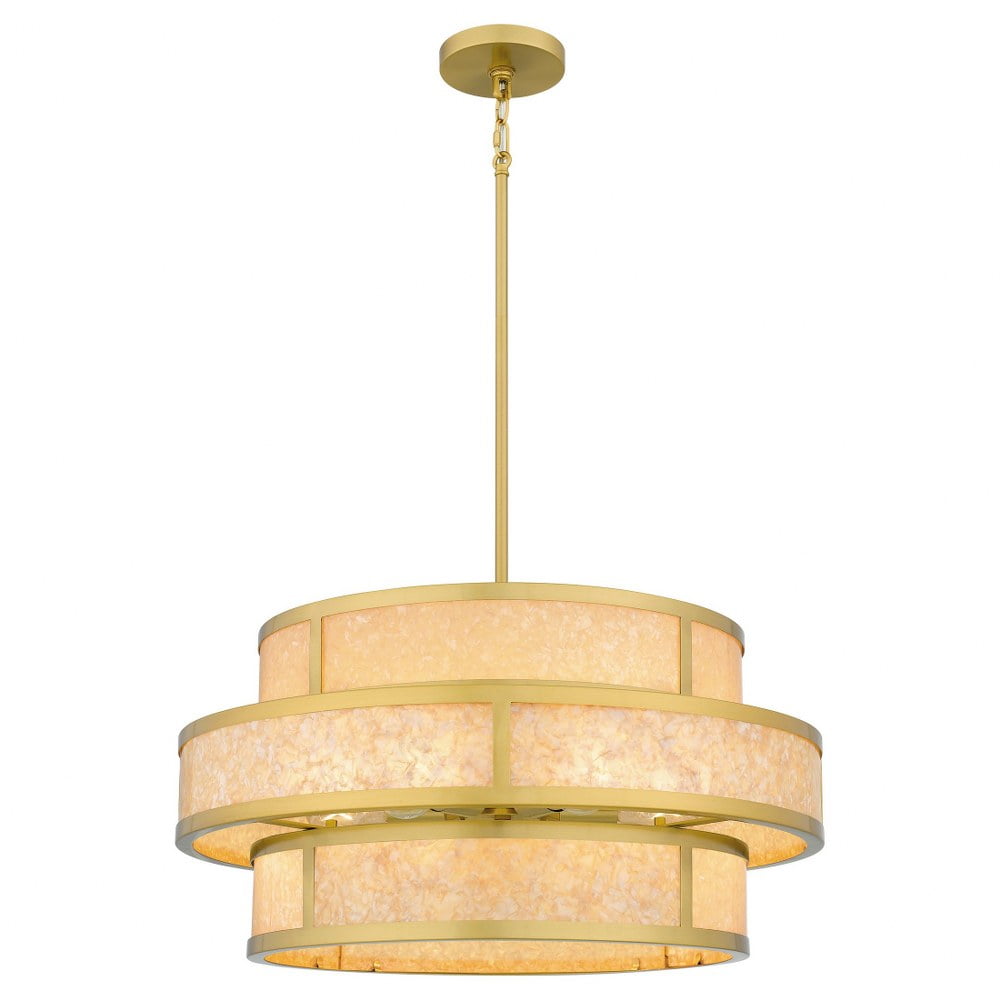 Quoizel Stoneland 6-Light Brushed Gold Pendant Light - Walmart.com