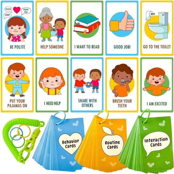 Quokka Autism Learning Cards for Kids - Visual Flashcards with Learning ...