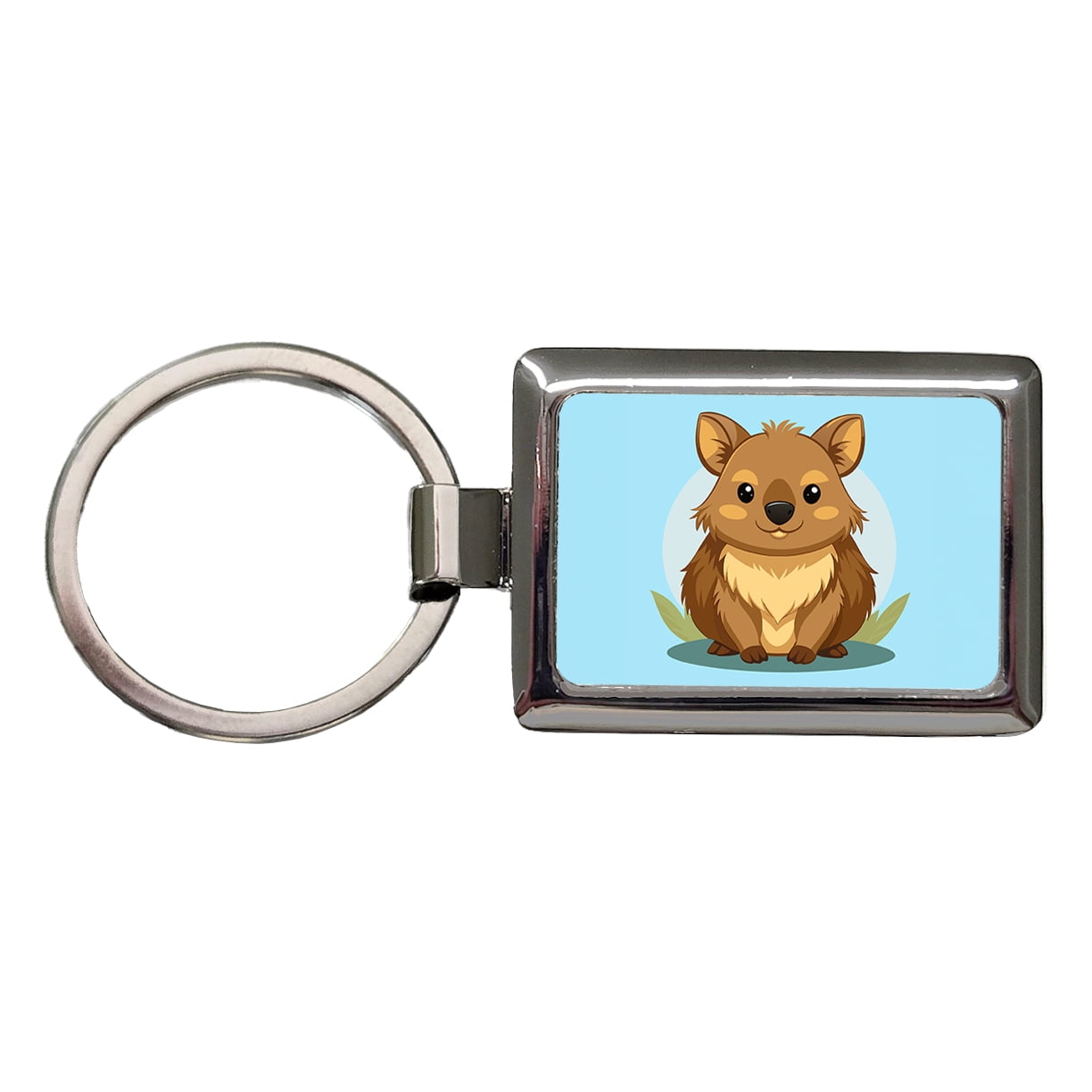 Quokka Cute Australian Animal Metal Rectangle Keychain - Walmart.com