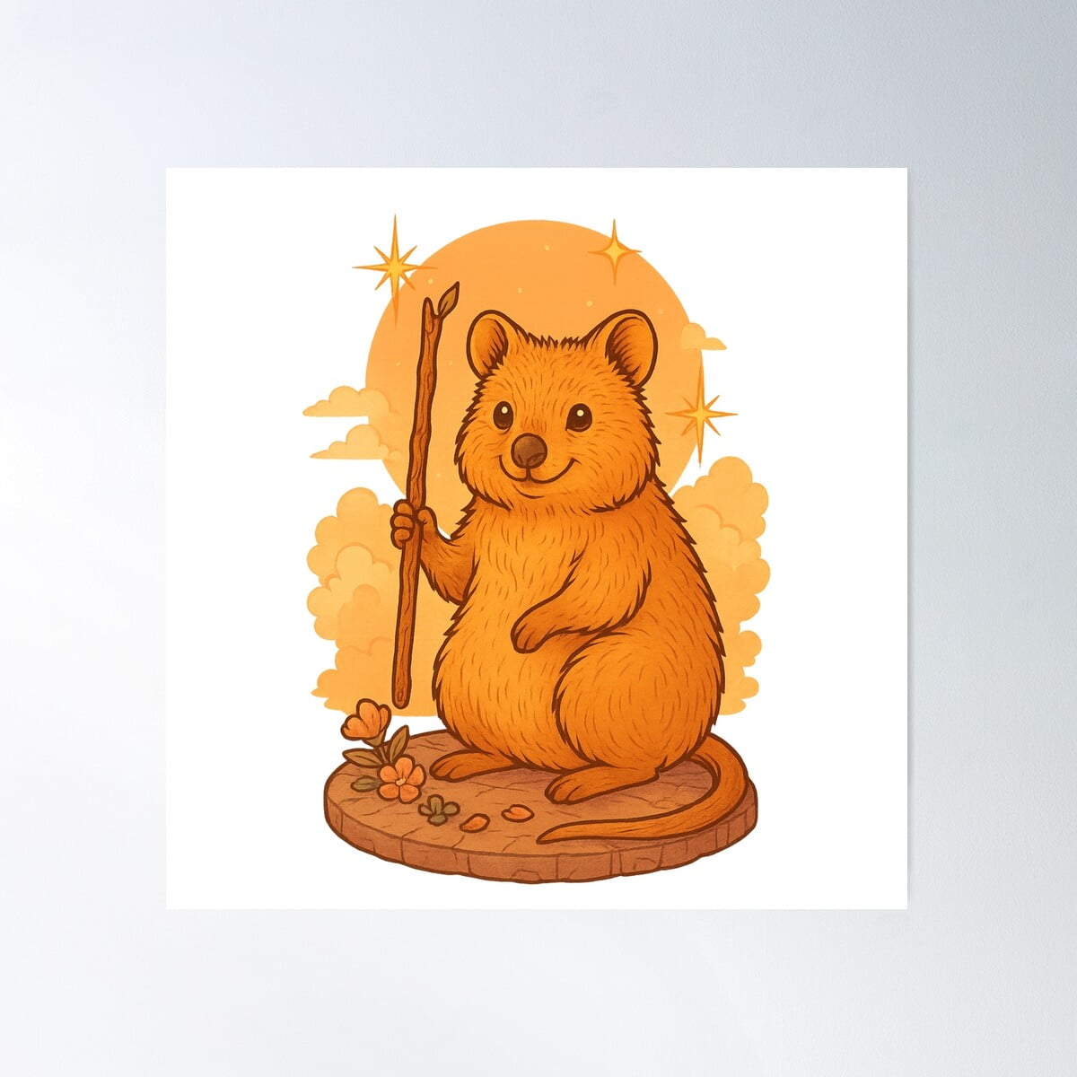 Quokka Of Wands Poster Wall Art, Modern Wall Decor For Living Room ...