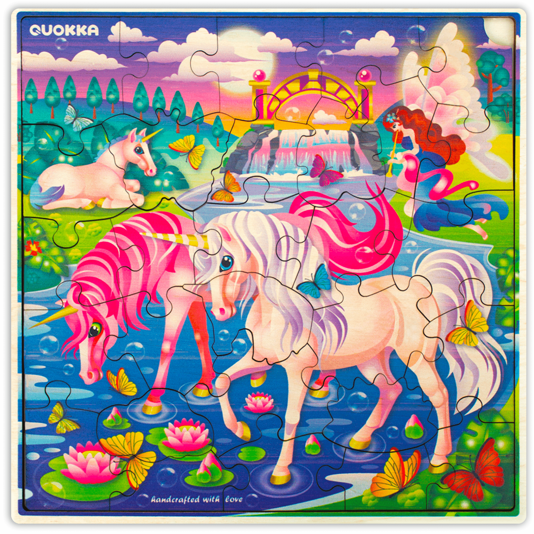 Quokka Wooden Puzzles for Kids 3 6 - Unicorn Wood Game - 28 Pieces ...
