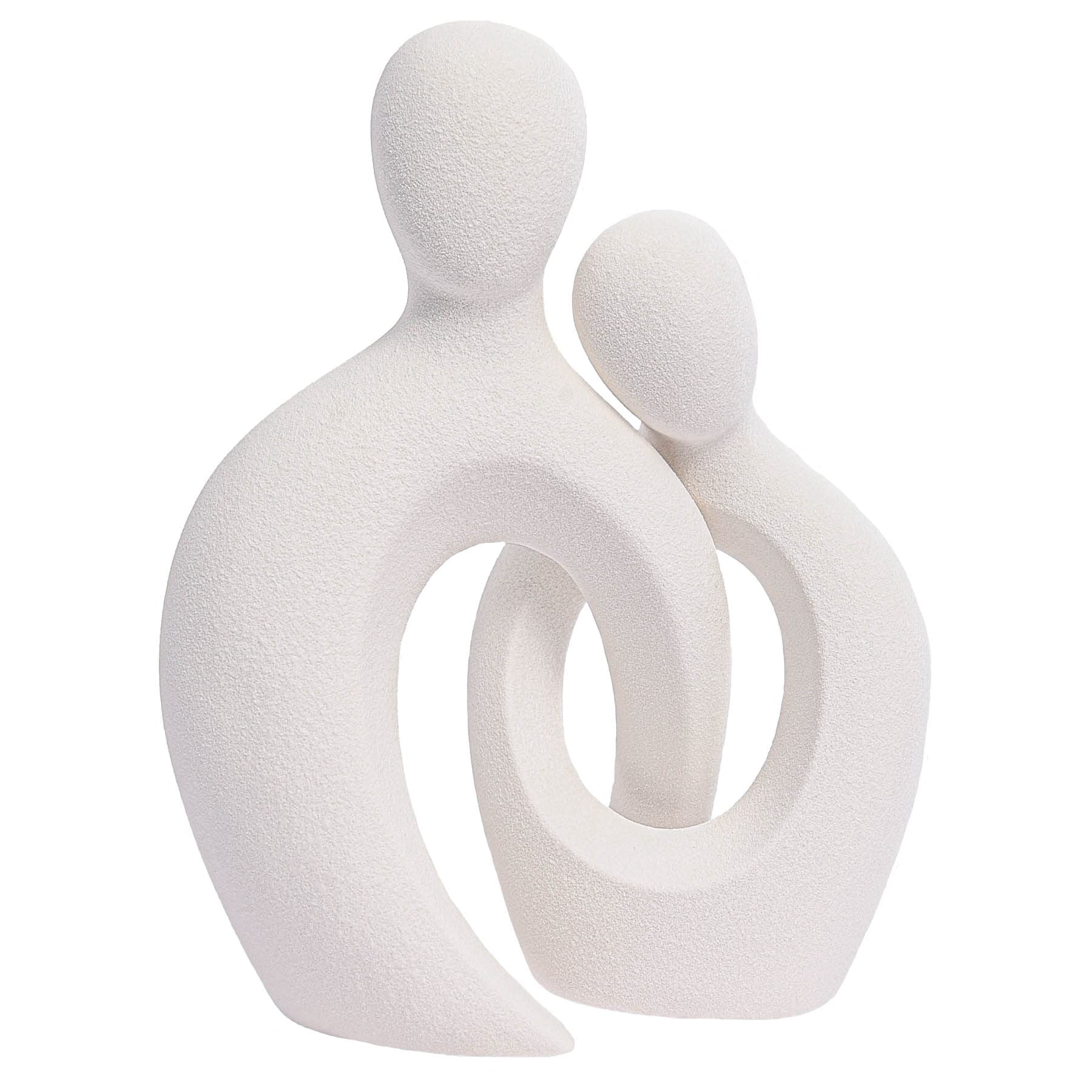 Quoowiit Ceramic Couple Sculptures for Home Decor, Abstract Lover ...