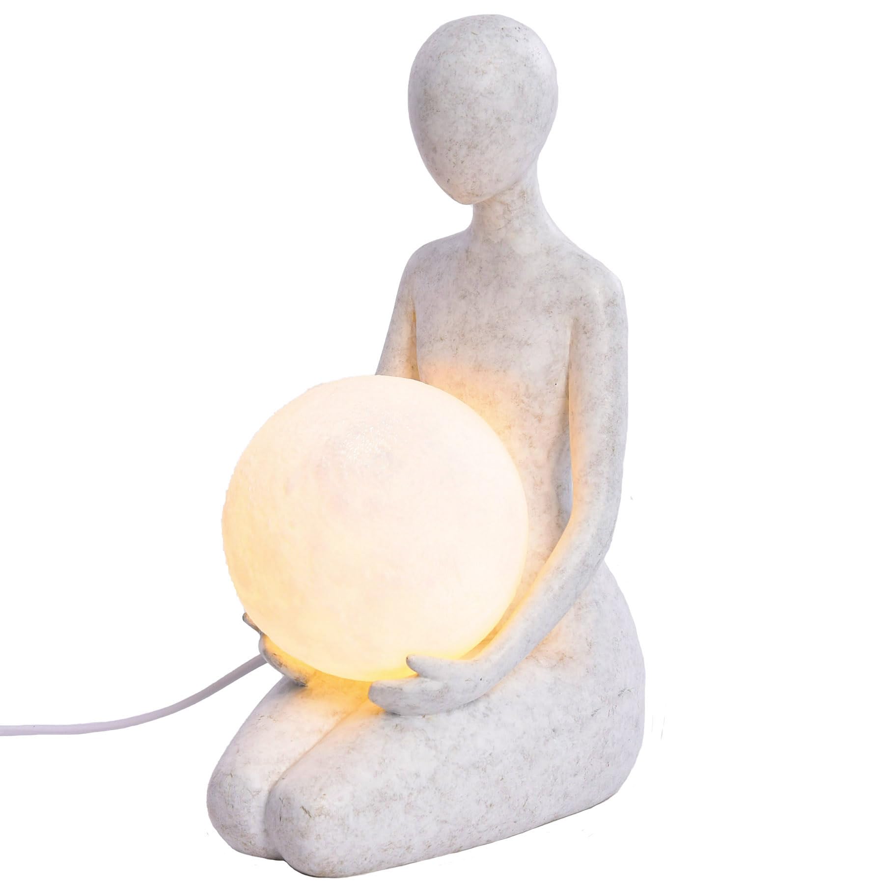 Quoowiit Sculptures Home Decor, Abstract Figurines with LED Light ...