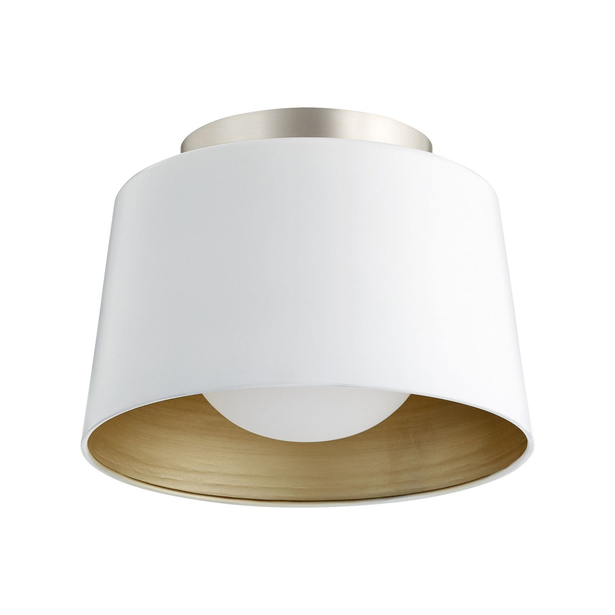 Save 17% • Quorum Lighting Trapeze 1 - Light Flush Mount in Studio White