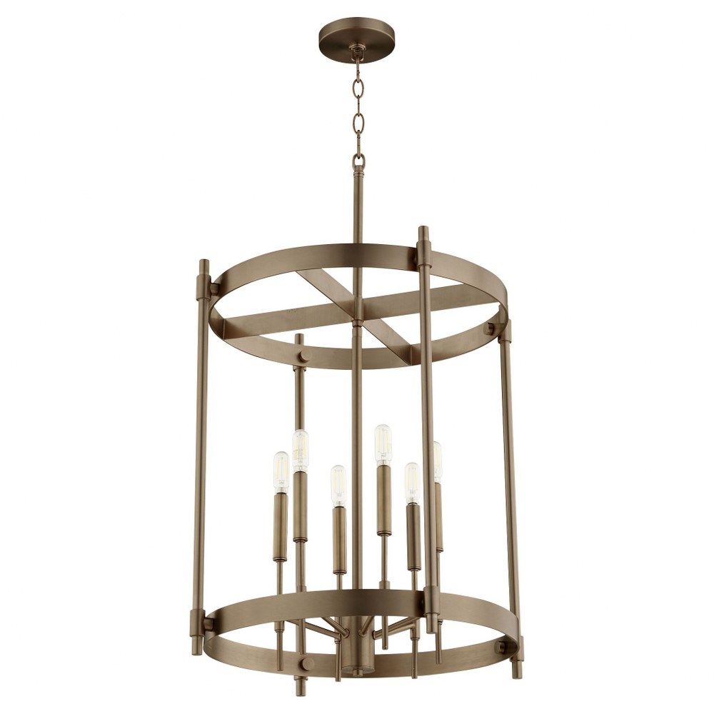863-6-81-Quorum Lighting-Hamilton - 6 Light Entry Foyer-21 Inches Tall ...