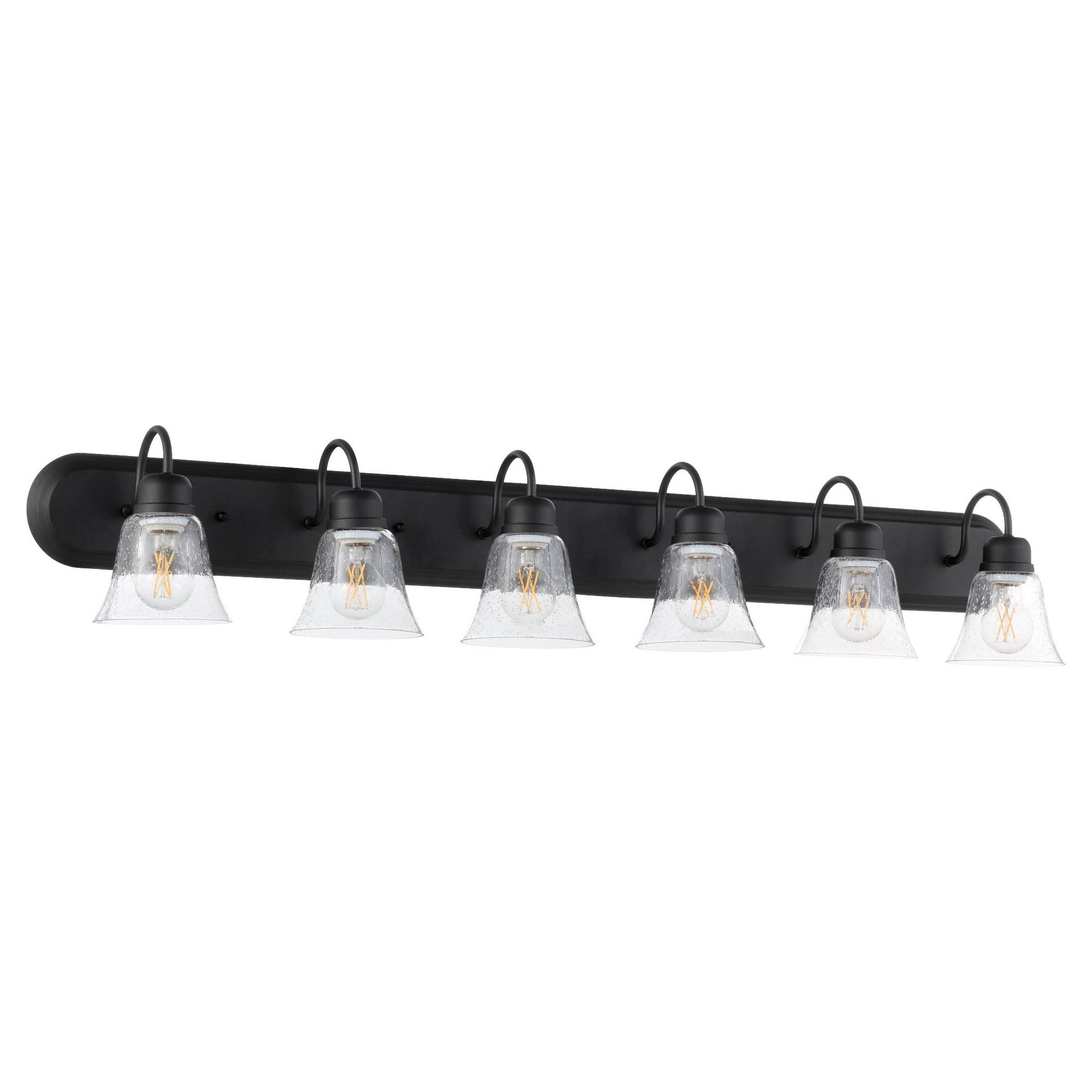 "Quorum Lighting - Six Light Vanity, Noir Finish, Bathroom Mounted ...