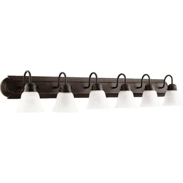 Quorum Lighting - Four Light Vanity - 4 Light Stepped Bath Vanity in ...