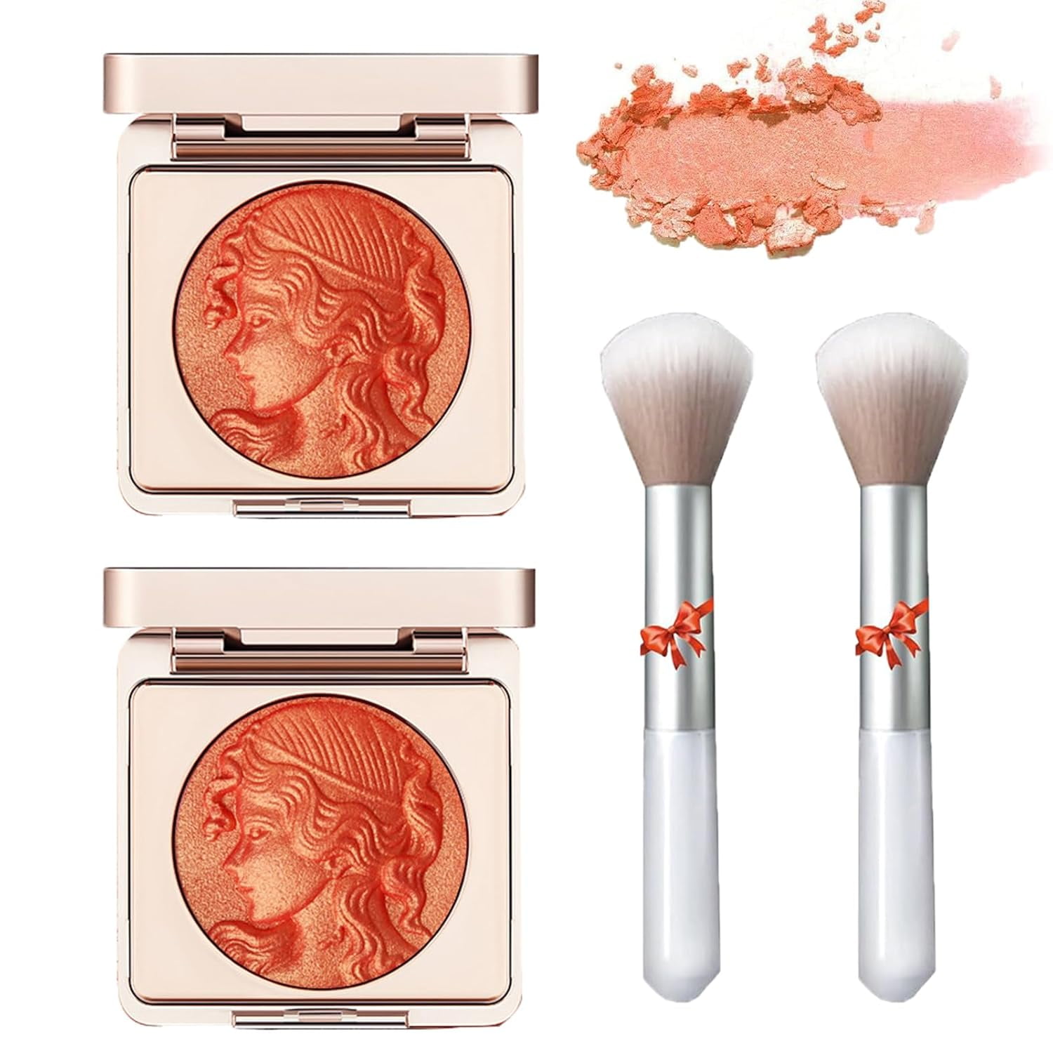 Quotationi Embossed Smooth Powder Blush Palette for Cheeks, Quotation ...