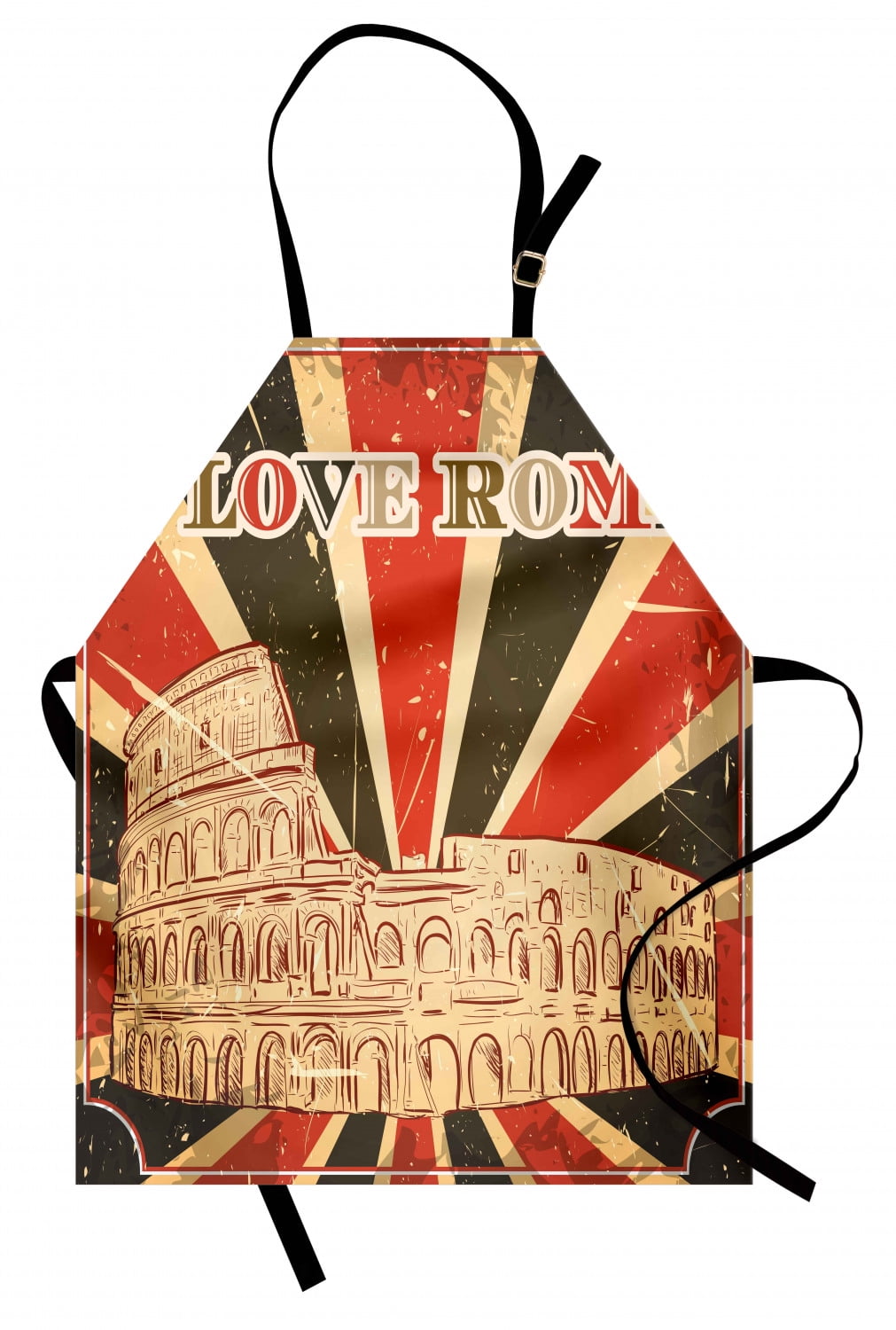 Quote Apron I Love Rome Lettering with Circus Tent and Bold Stripes ...