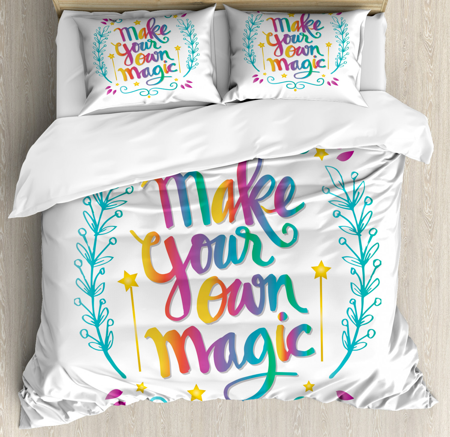 Quote Duvet Cover Set Queen Size, Make Your Own Magic Message with ...