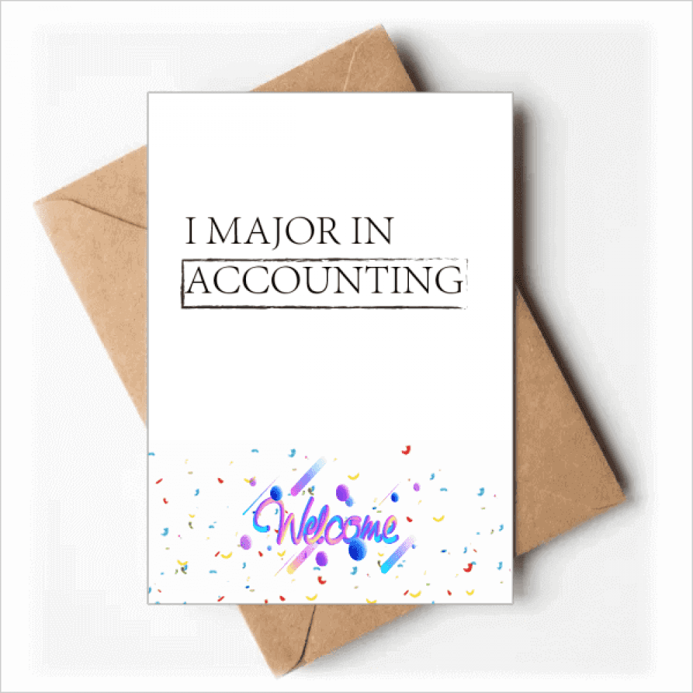 Quote I Major In Accounting Welcome Back Greeting Cards Envelopes Blank ...