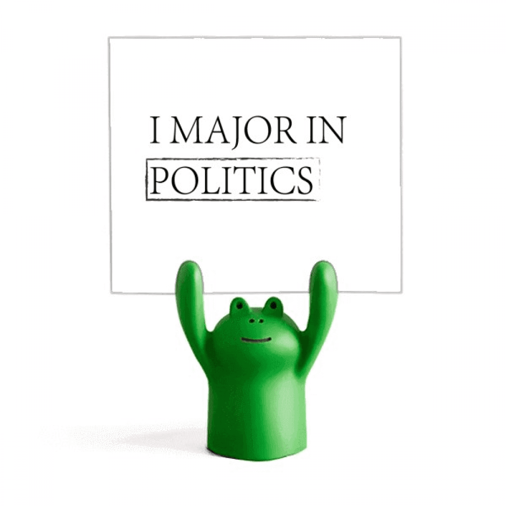 Quote I Major In Politics Memo Holder Cartoon Animal Frog Stand ...