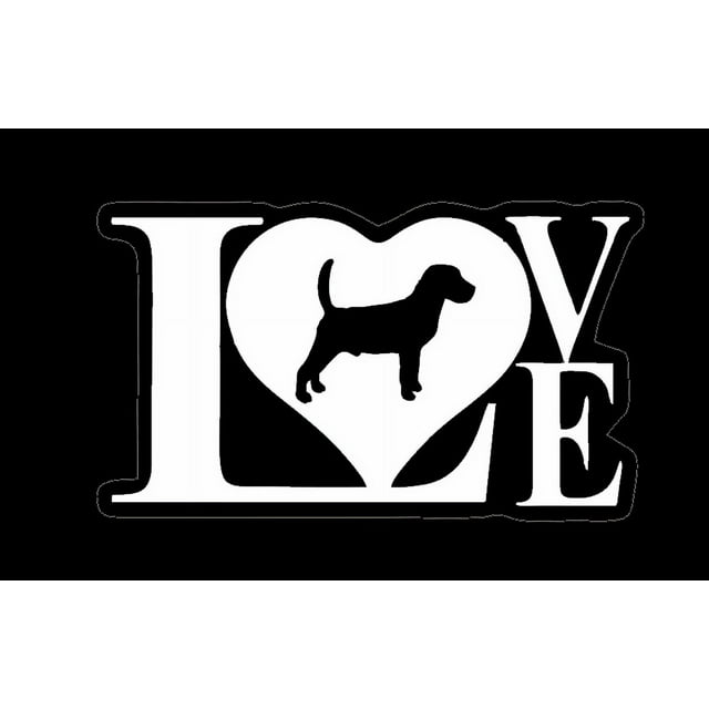 Quote Love Dog Silhouette Car Sticker, Love Dog Sign Decal,Accessories ...