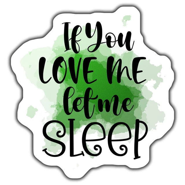 Quote Sticker, Let Me Sleep Sticker, Laptop Decal, Dorm Decor, Water ...