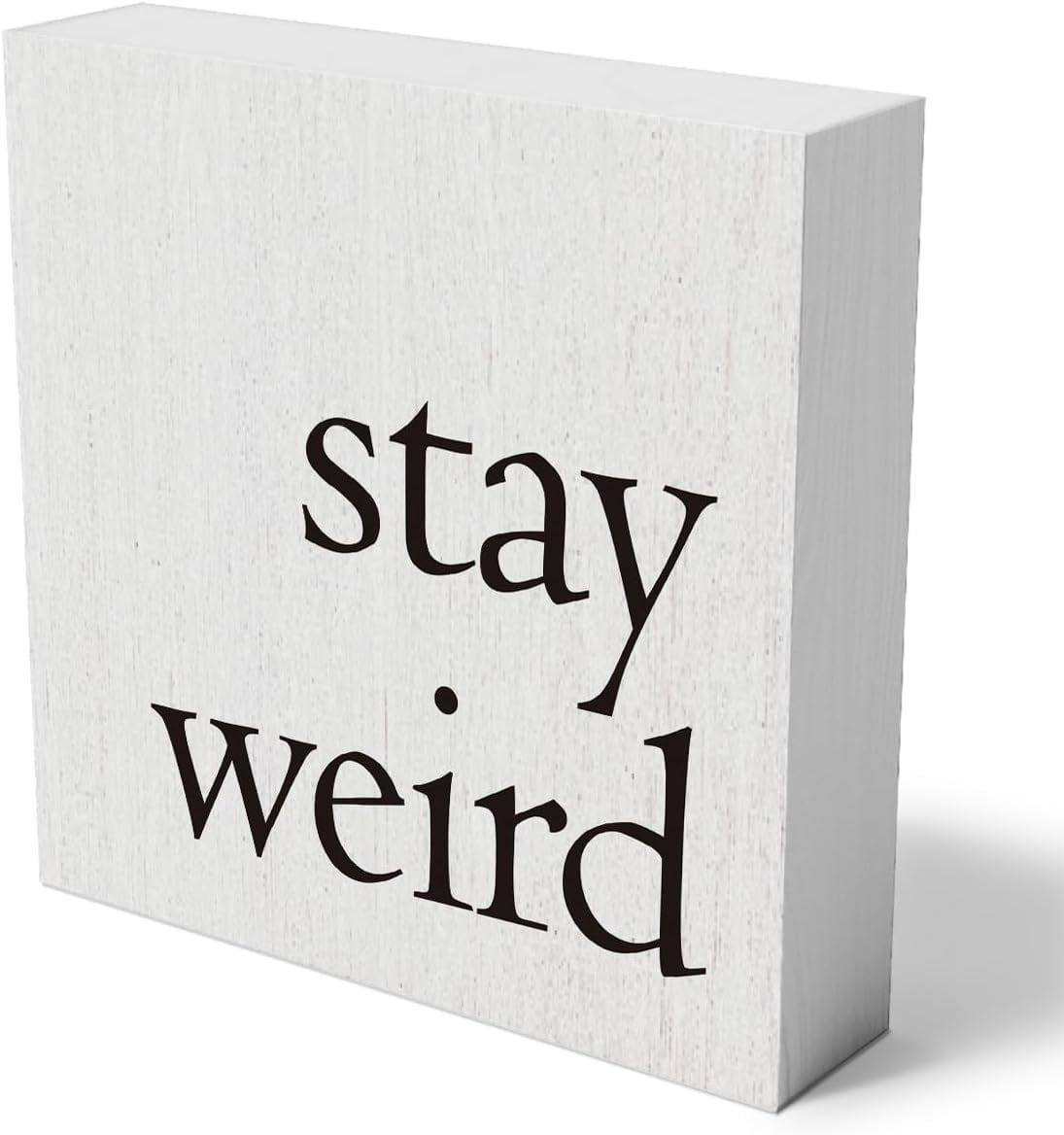 Quote Wooden Box Sign Decorative Stay Weird Wood Box Sign Home Bedroom ...
