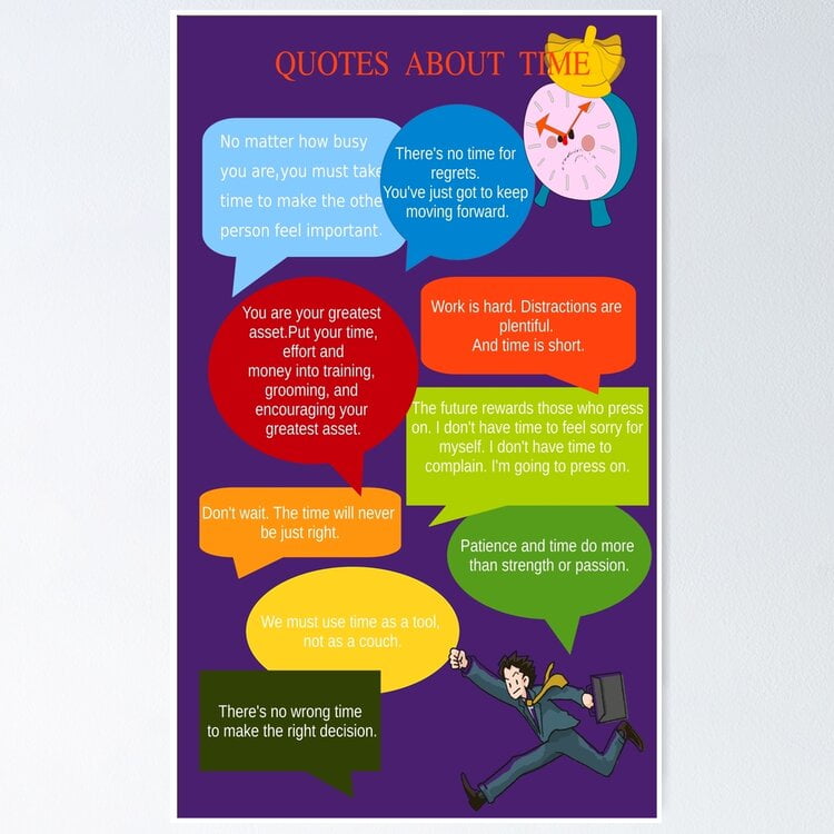 Quotes About Value Of Timing Poster- Unframed Poster | Wall Art ...