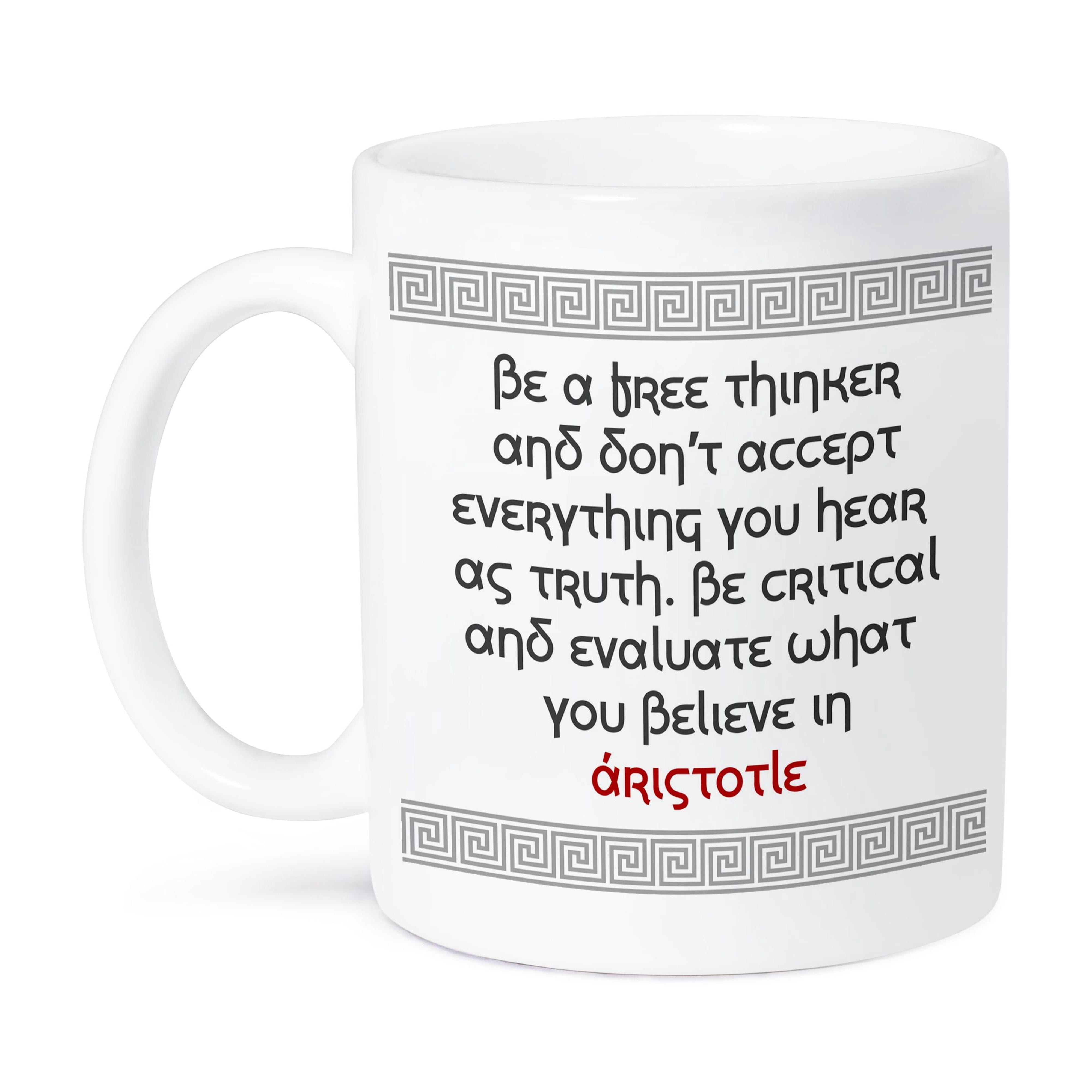 3dRose, Quotes - Aristotle - Be a free thinker, 11oz Mug - Walmart.com