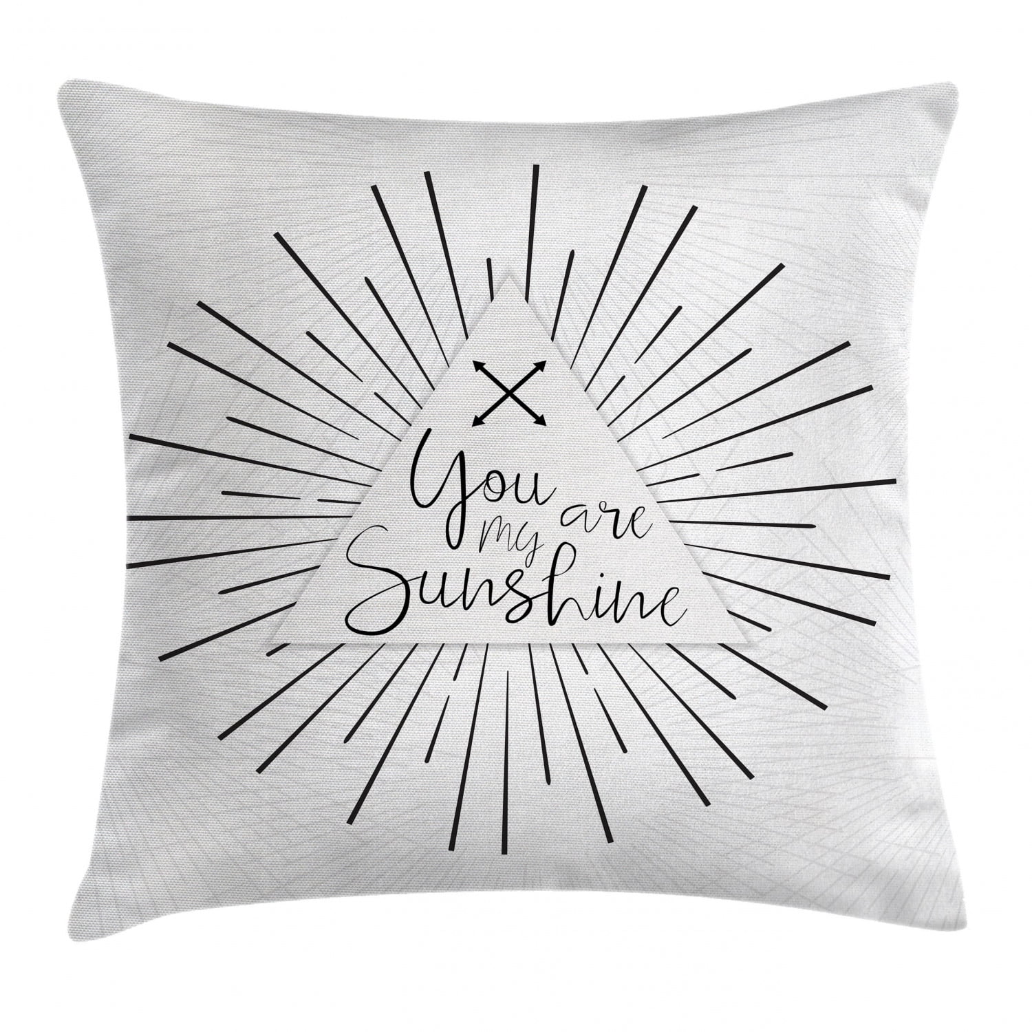 Quotes Decor Throw Pillow Cushion Cover, Minimalist Monochrome Tribal ...